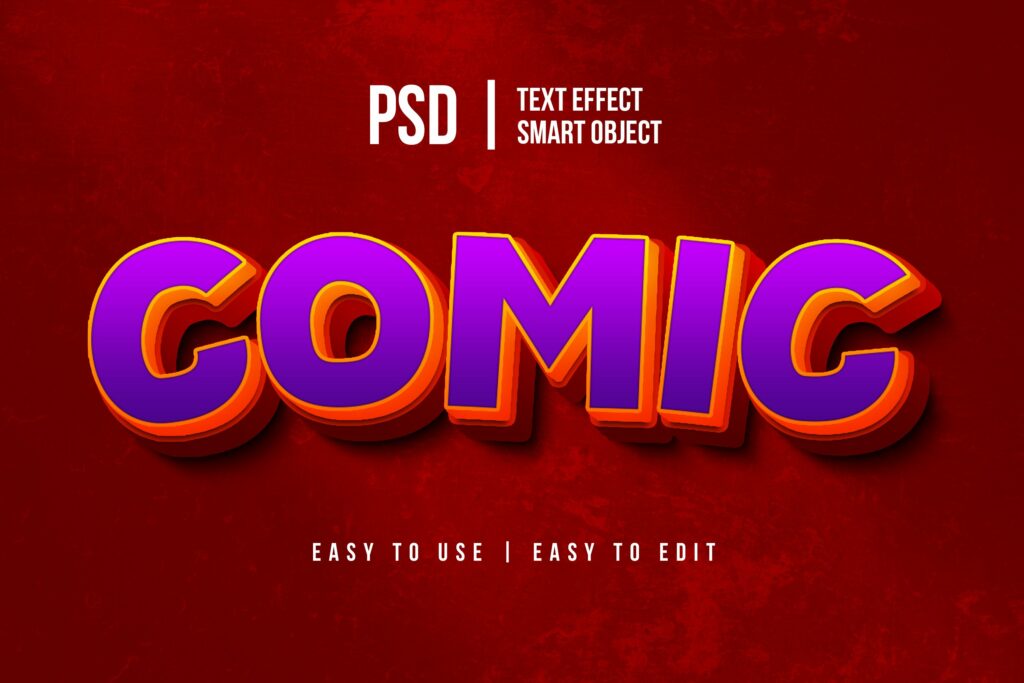 comic text effect in cartoon style – MasterBundles