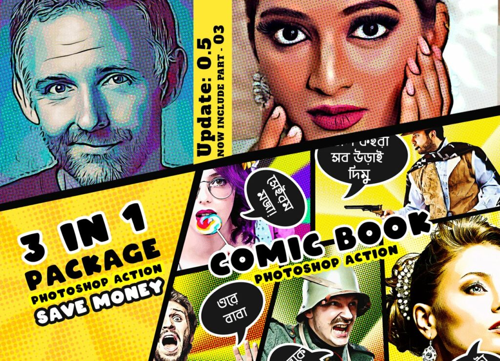 Comic Effect Photoshop Action – MasterBundles