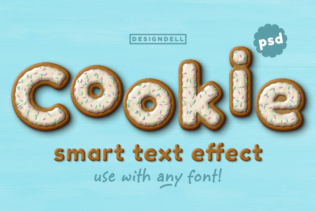 Cookie PSD Text Effect – MasterBundles
