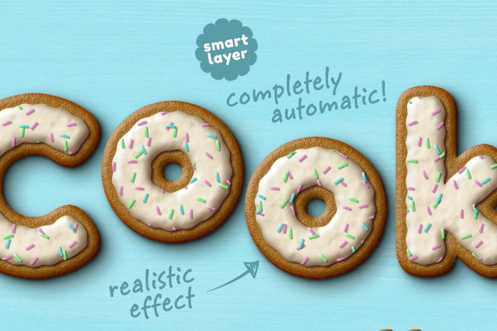 Cookie PSD Text Effect – MasterBundles