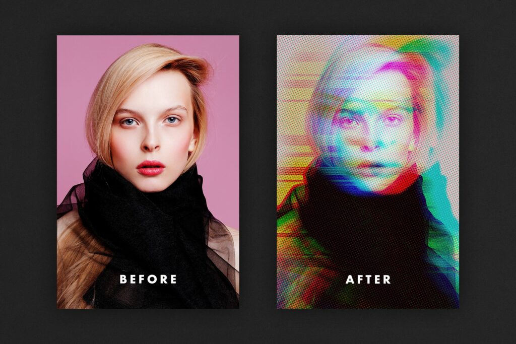 Corrupted Halftone Effect – MasterBundles