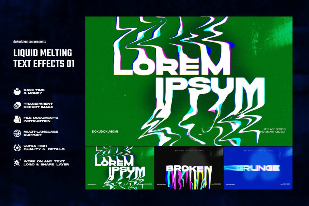 Liquid Melting Text Effect – MasterBundles