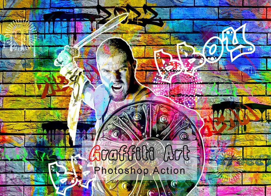 Graffiti Art Photoshop Action – MasterBundles