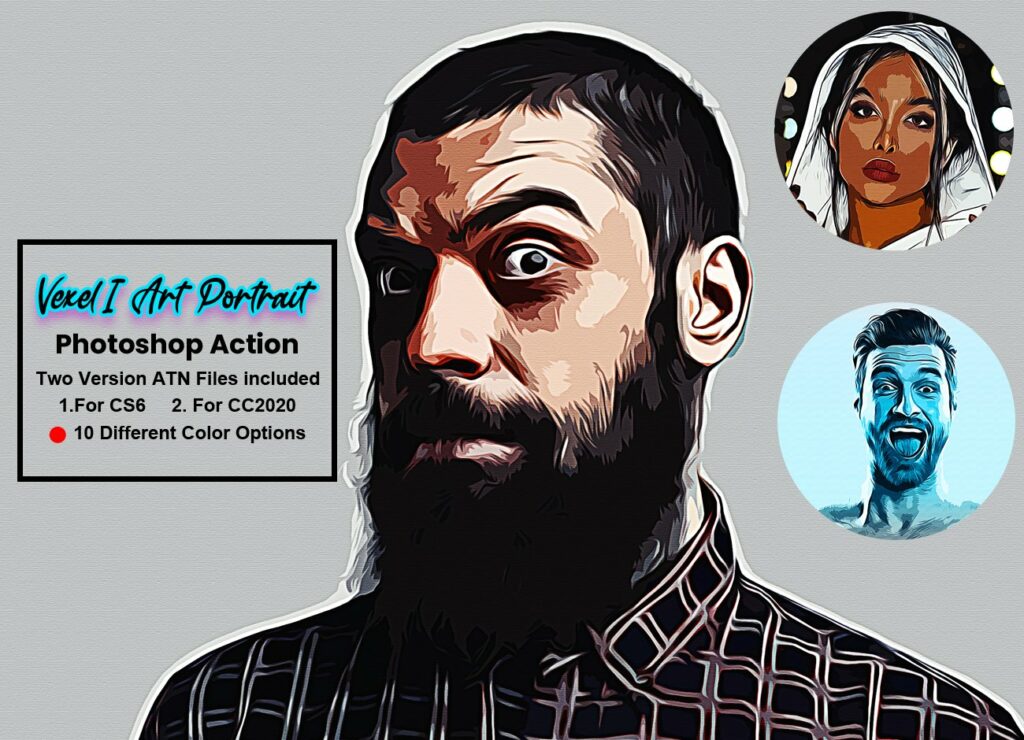 Vexel Art Portrait Photoshop Action – MasterBundles