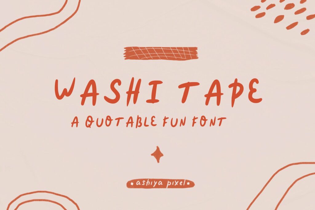 Washi Tape - a quote playful font – MasterBundles