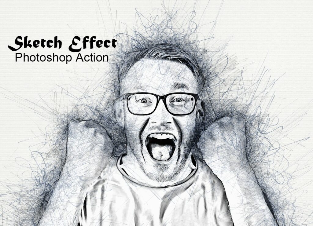 Sketch Effect Photoshop Action – MasterBundles