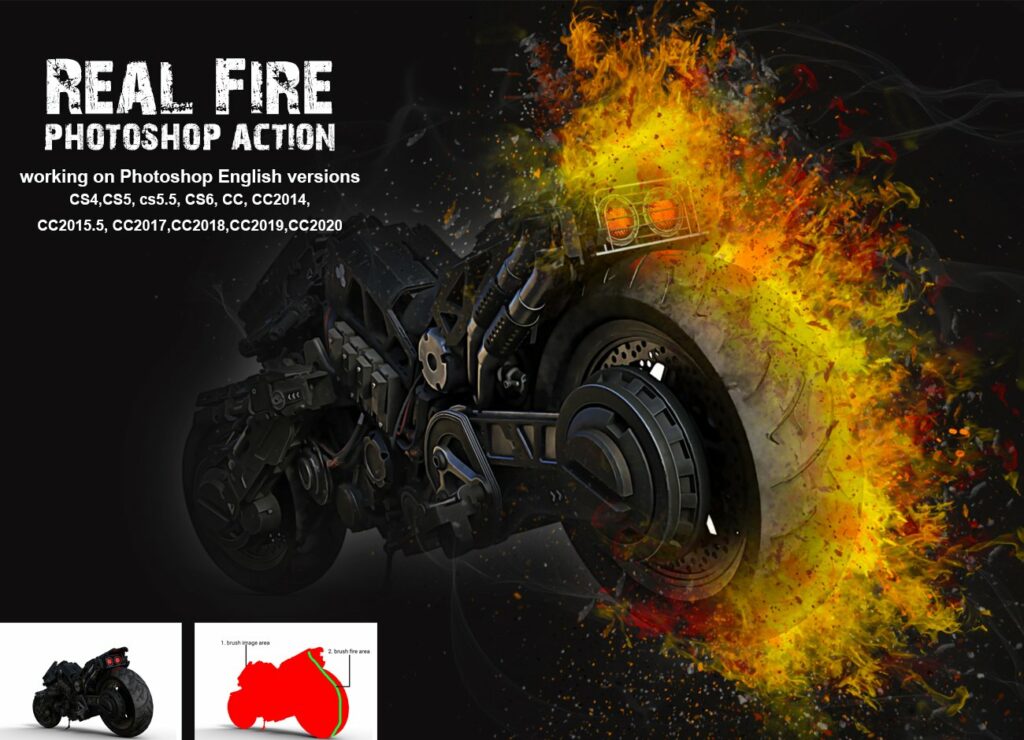 Real Fire Photoshop Action – MasterBundles