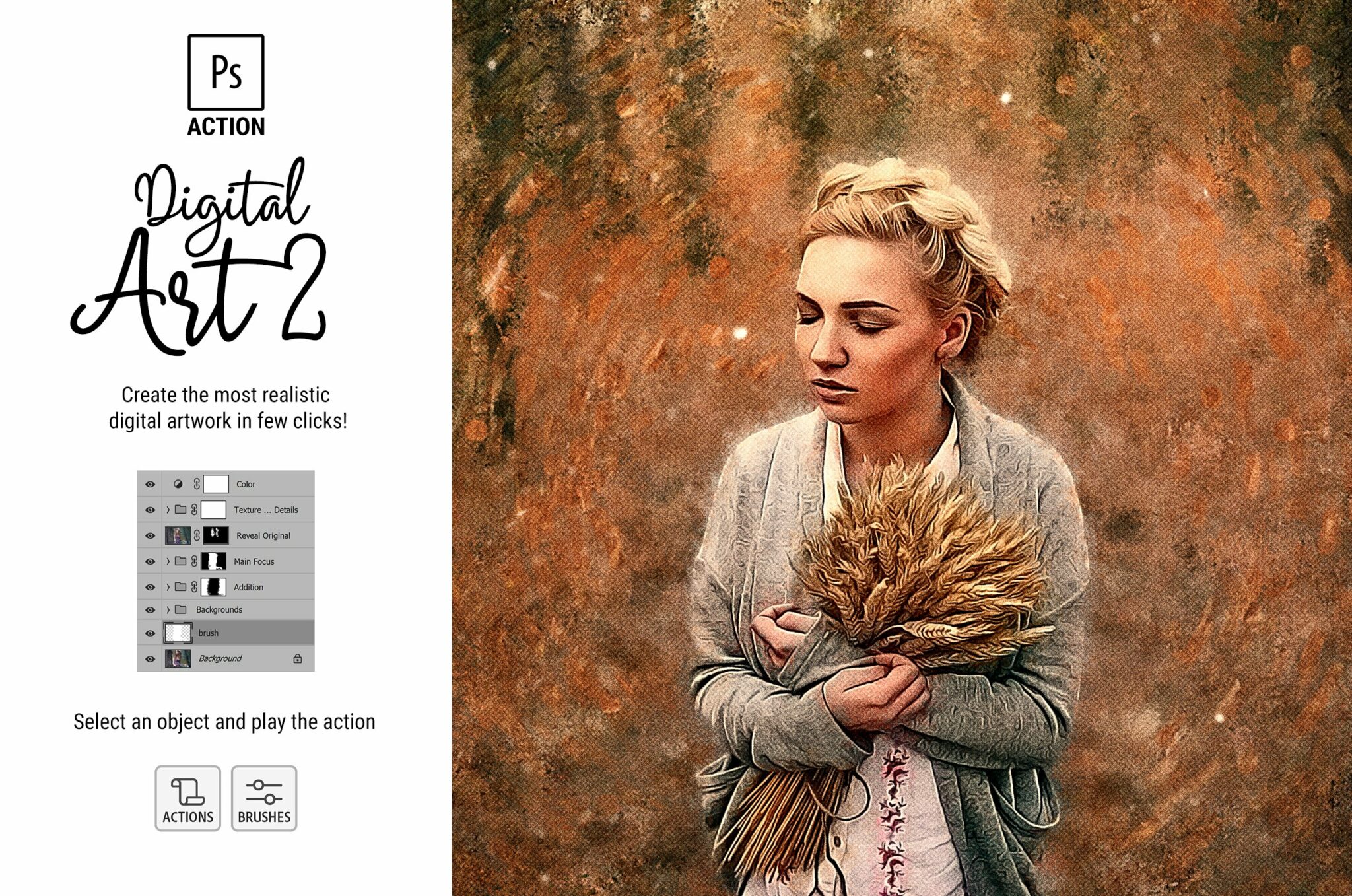 Digital Art 2 - Painting Action – MasterBundles