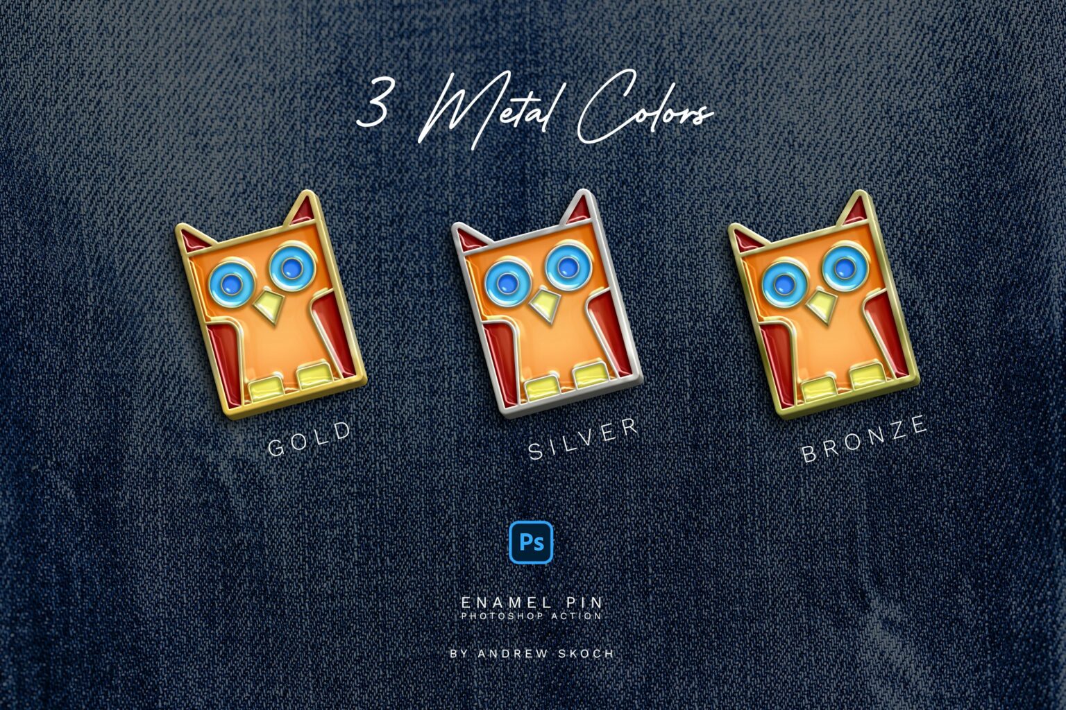 Enamel Pin Photoshop Action – MasterBundles