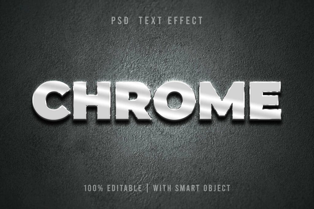 Chrome Psd Text Effect – MasterBundles
