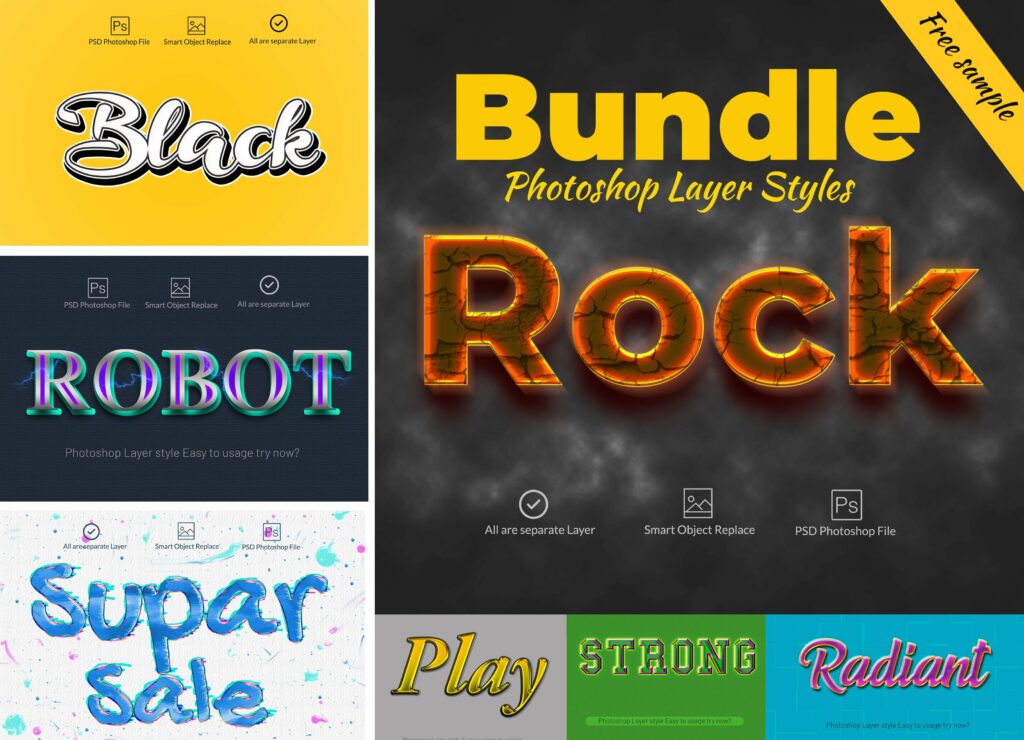 Bundle Photoshop Layer Styles – MasterBundles