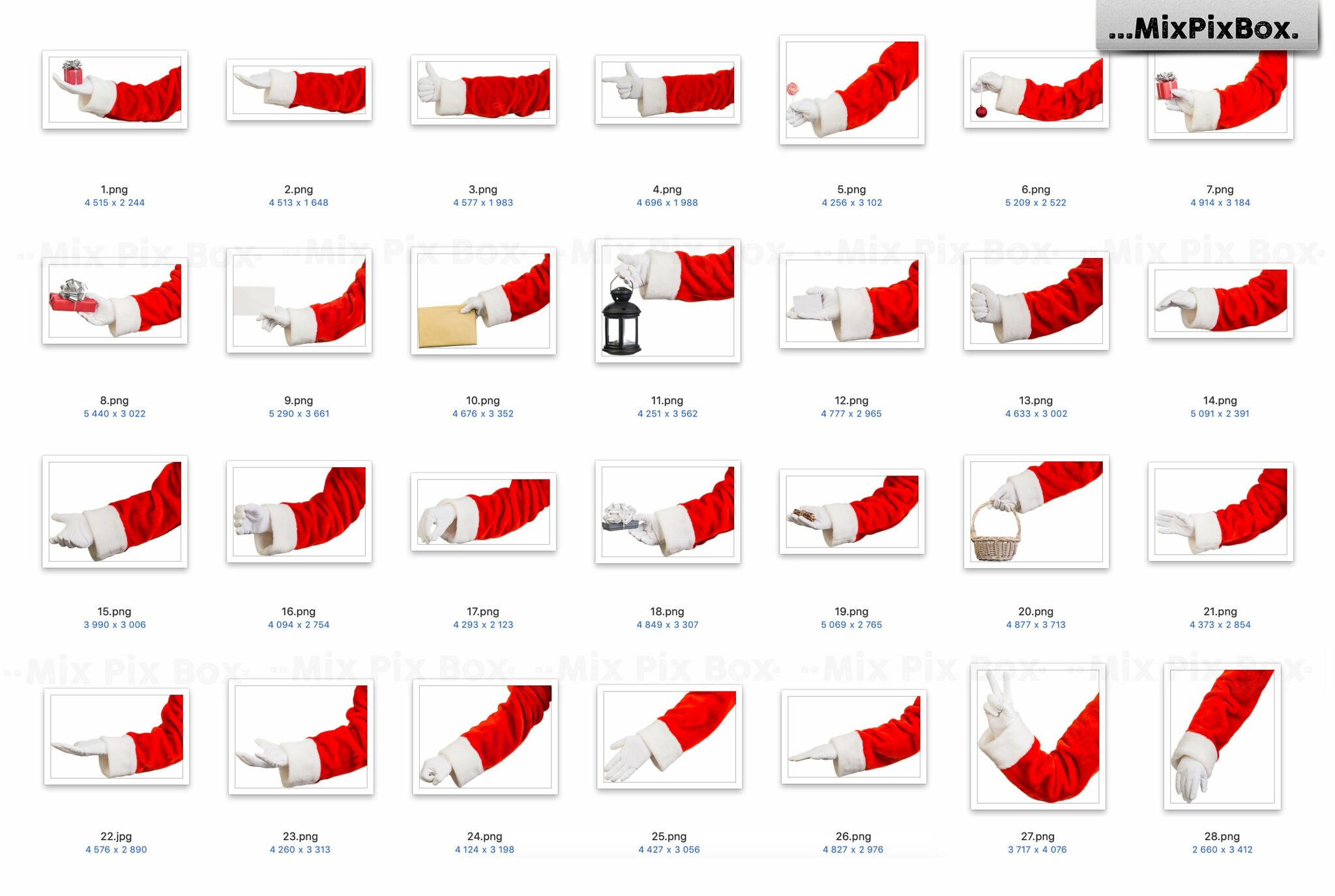 Santa Hand - PNG Overlays – MasterBundles