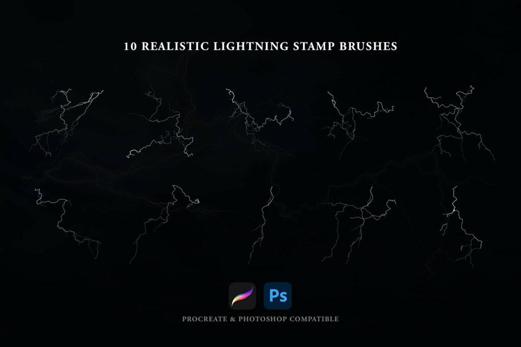 Realistic Lightning Pro Brushes – MasterBundles