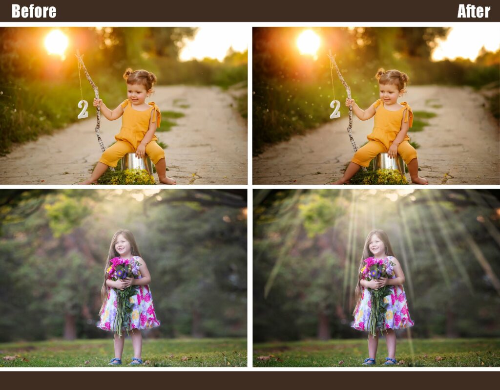 65 Sun Ray Overlay, Natural Light – MasterBundles