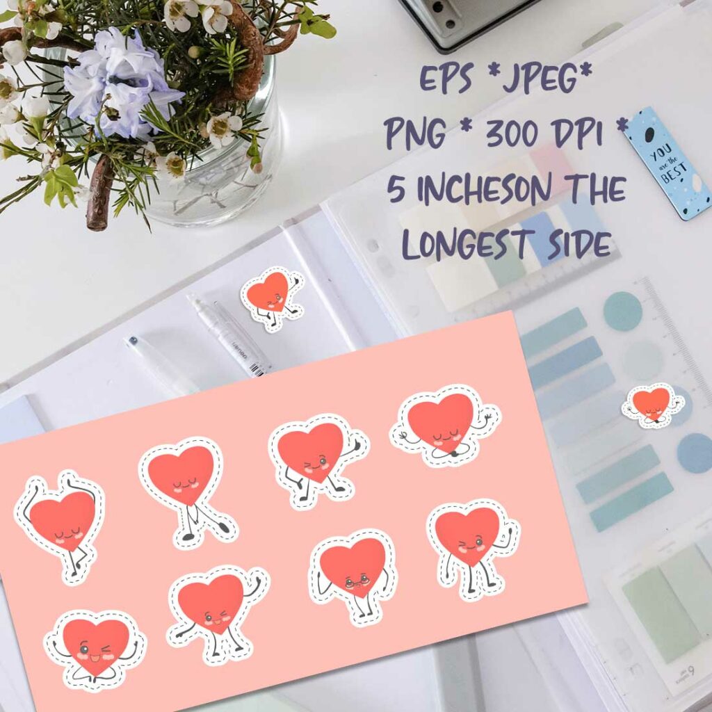 Red heart sticker PNG. valentines day love - MasterBundles