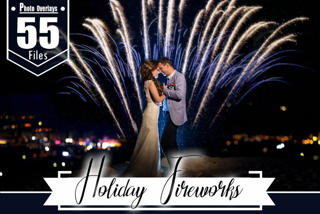 55 Firework photo photoshop overlays – MasterBundles