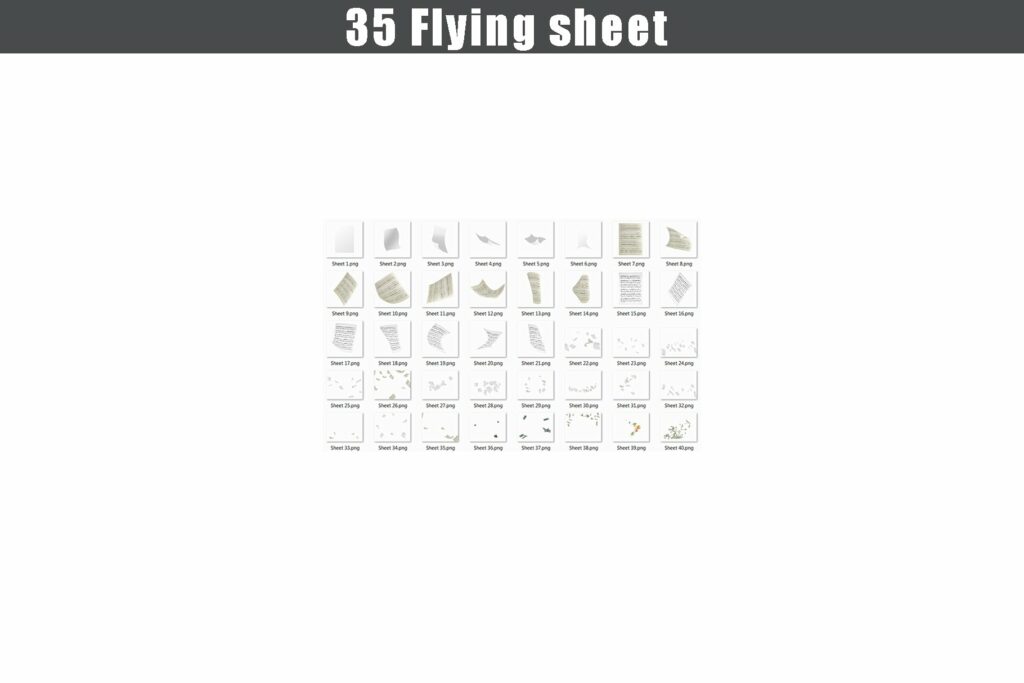 35 Flying Sheet Music Notes Overlays – MasterBundles