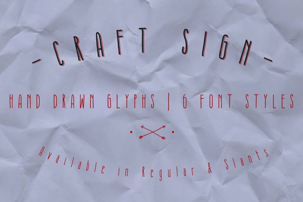 Craft Sign Family – Hand Drawn Font – MasterBundles
