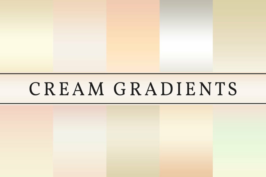 Cream Gradients – MasterBundles