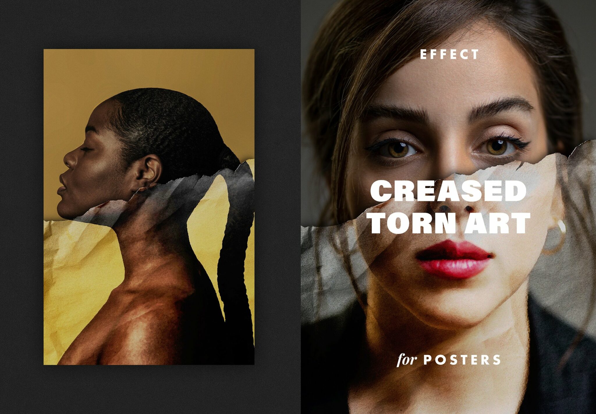 Creased Torn Art Effect for Posters – MasterBundles