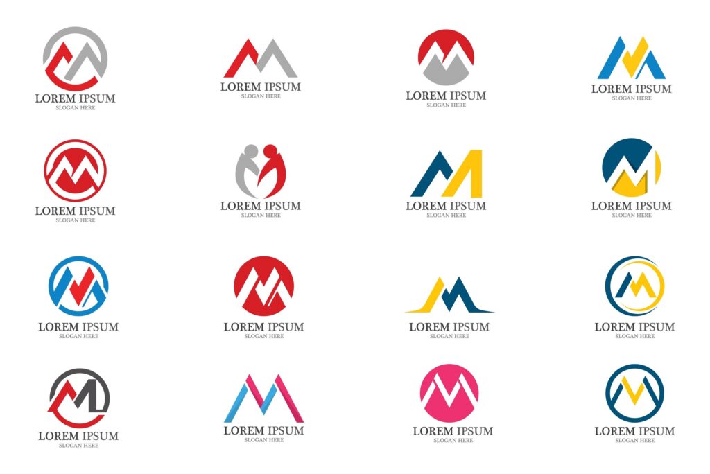 M logo design letter template - MasterBundles