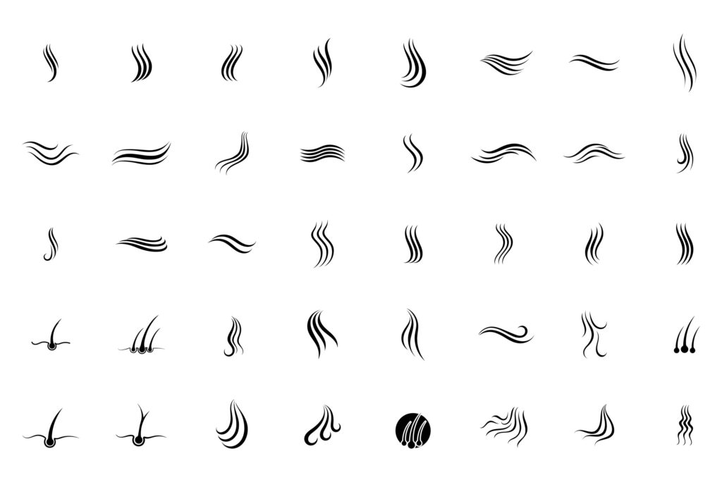 hair woman logo and symbols - MasterBundles