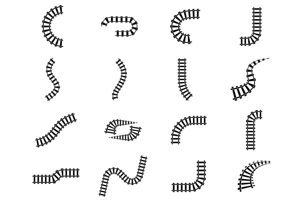 Train track desin element template logo - MasterBundles
