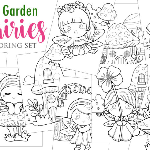 Garden Fairies Spring Fairy Angel Wings Coloring Pages Activity For ...