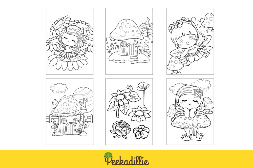 Garden Fairies Spring Fairy Angel Wings Coloring Pages Activity For ...