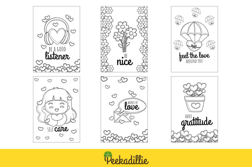 Act of Love Valentine Coloring Pages Activity For Kids And Adult ...