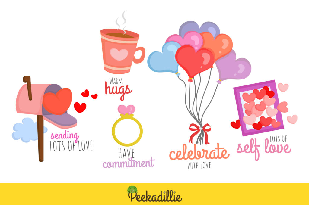 Act of Love Valentine Love Letter Vector Clipart Illustrations ...
