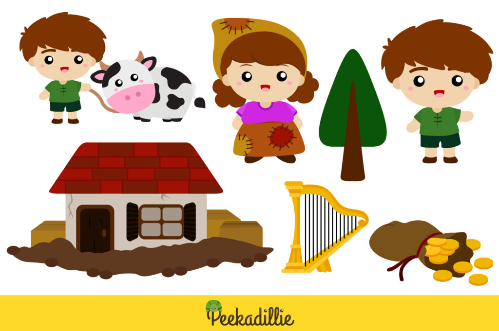 Jack and the Beanstalk Classic Bedtime Story Kids Vector Clipart ...