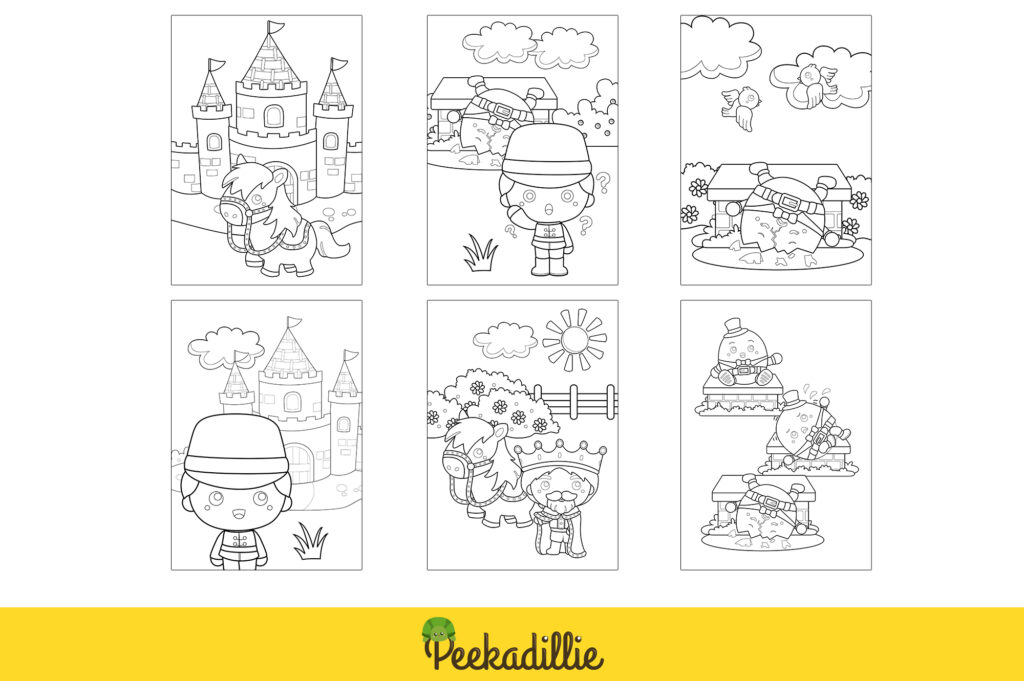 Humpty Dumpty Classic Song Rhymes Story Coloring Pages Activity For ...