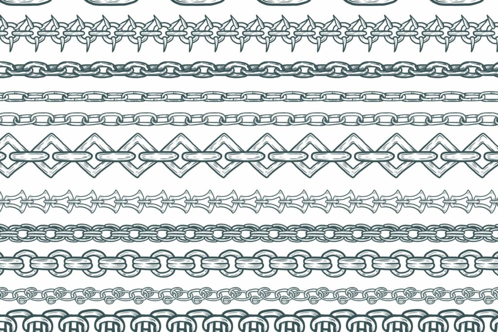 Hand Drawn Chain Photoshop Brushes – MasterBundles