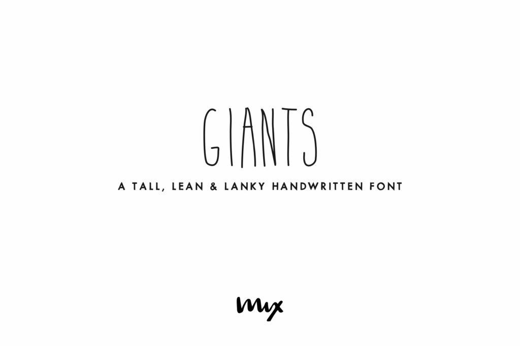 Giants — A Lanky Handwritten Font – MasterBundles