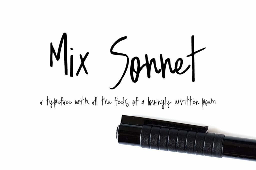 Sonnet — A Handwritten Semi-Script – MasterBundles