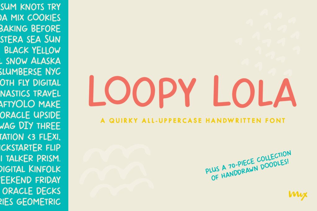 Loopy Lola — A Quirky Uppercase Font – MasterBundles