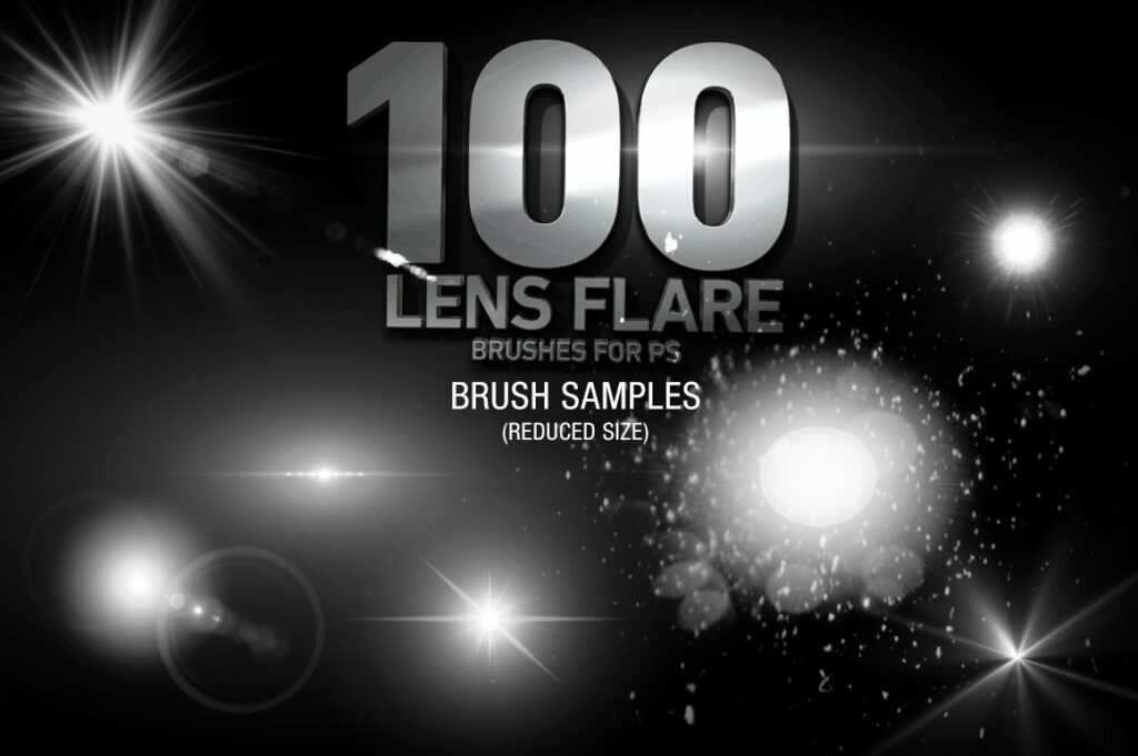 100 Lens Flare Brushes for Photoshop – MasterBundles