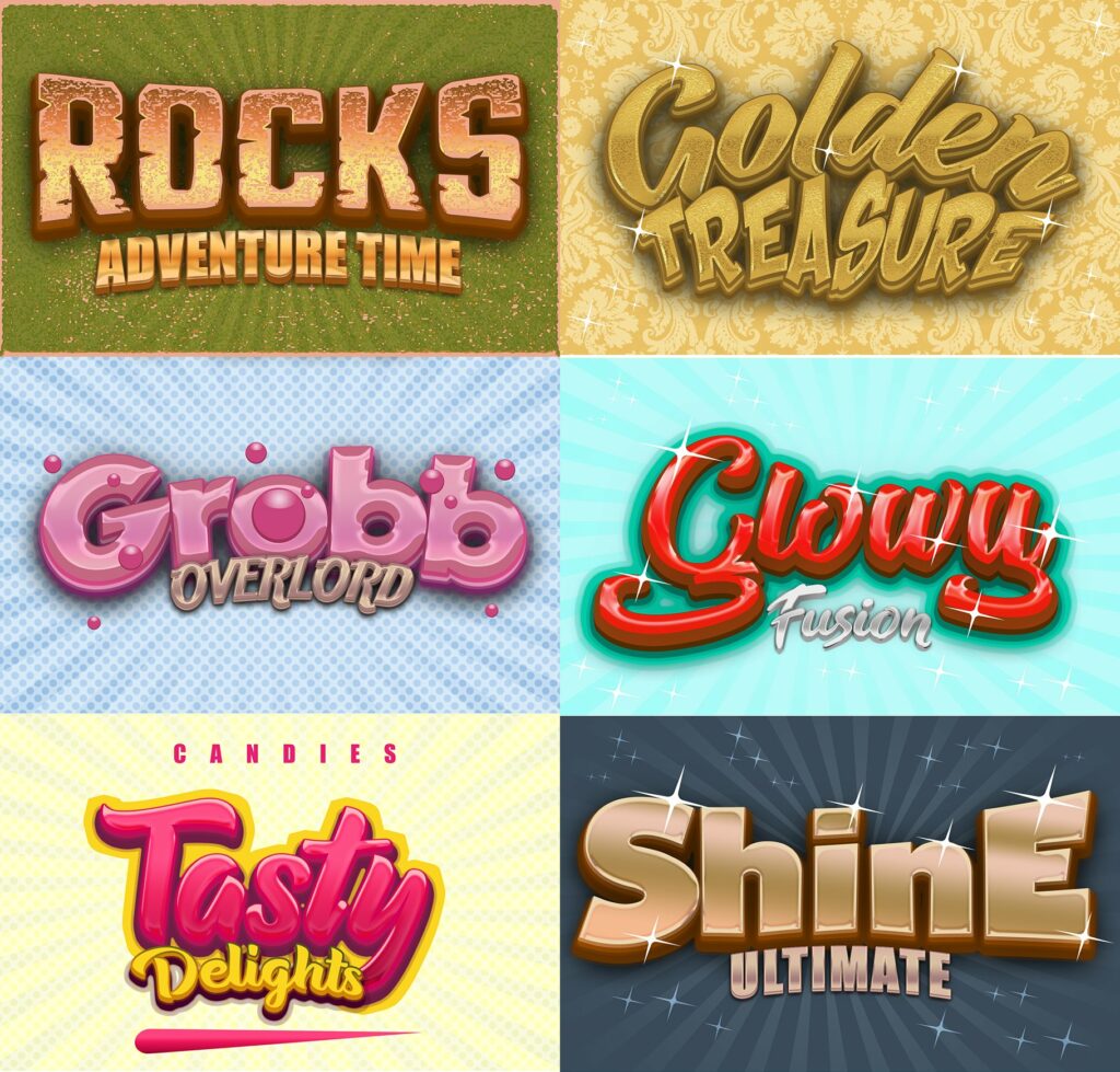 Game Logo Text Effect Styles Bundle – MasterBundles