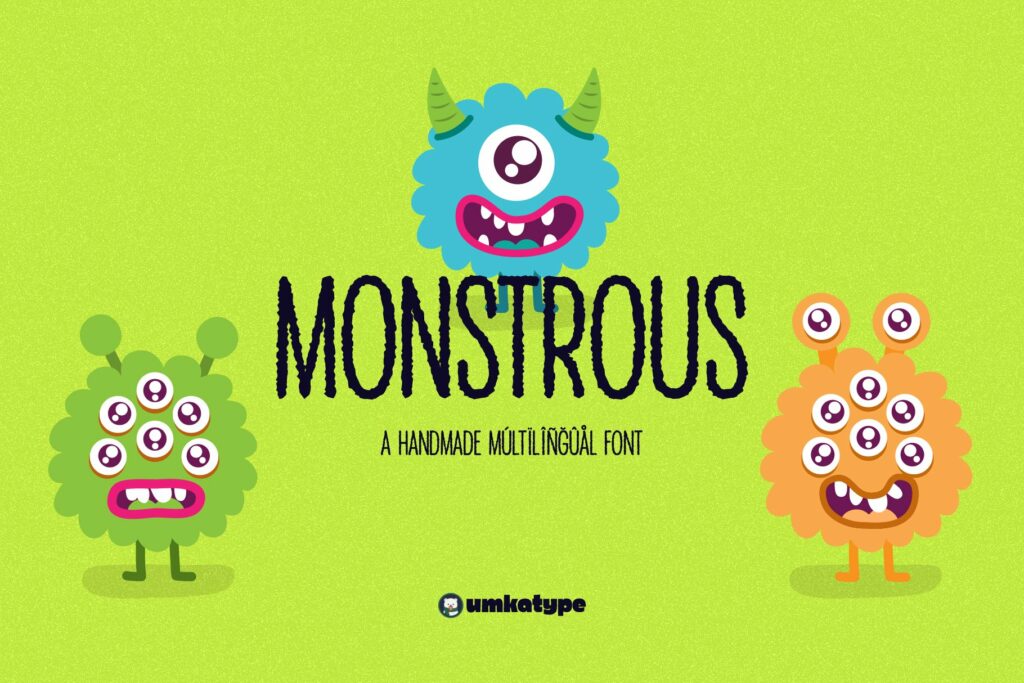 Monstrous - A Handmade Font – MasterBundles