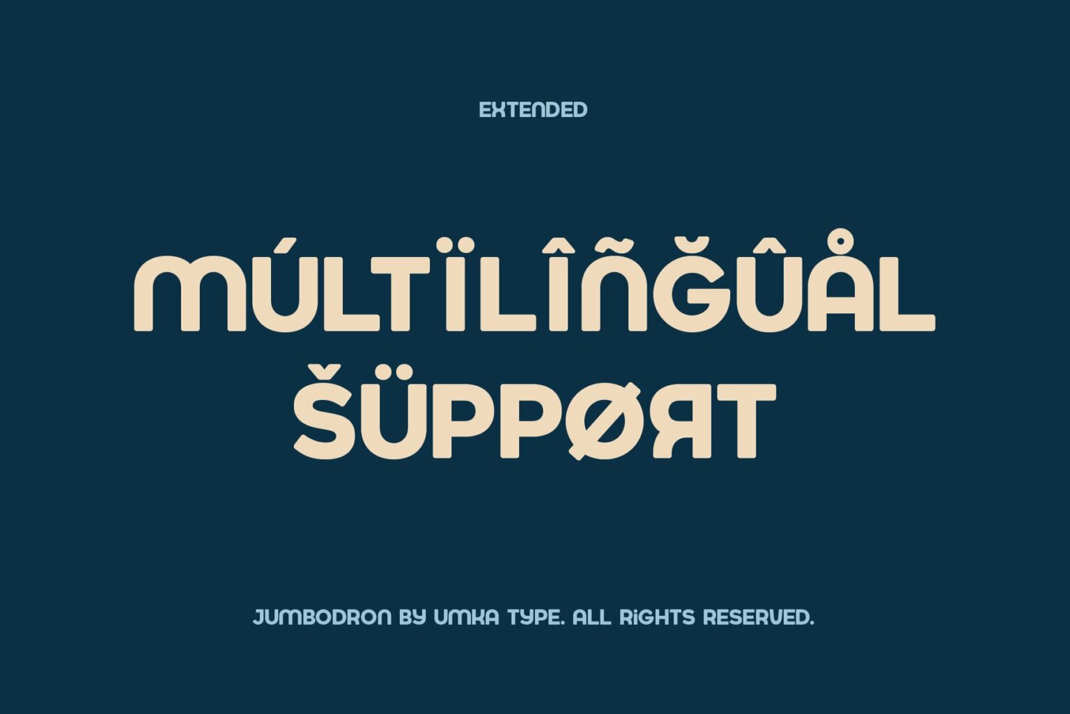 Jumbodron Multilingual Font – MasterBundles