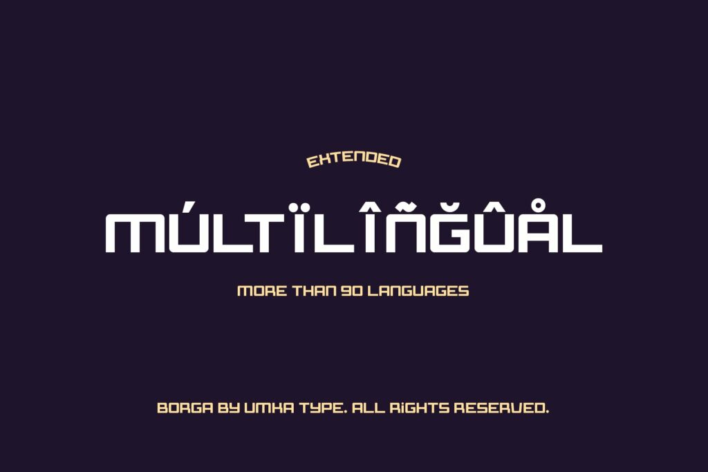 Borga - Multilingual Font – MasterBundles