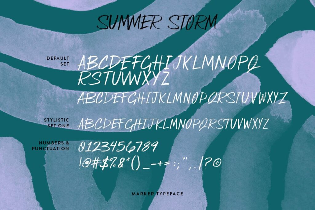 Summer Storm Marker Font – MasterBundles