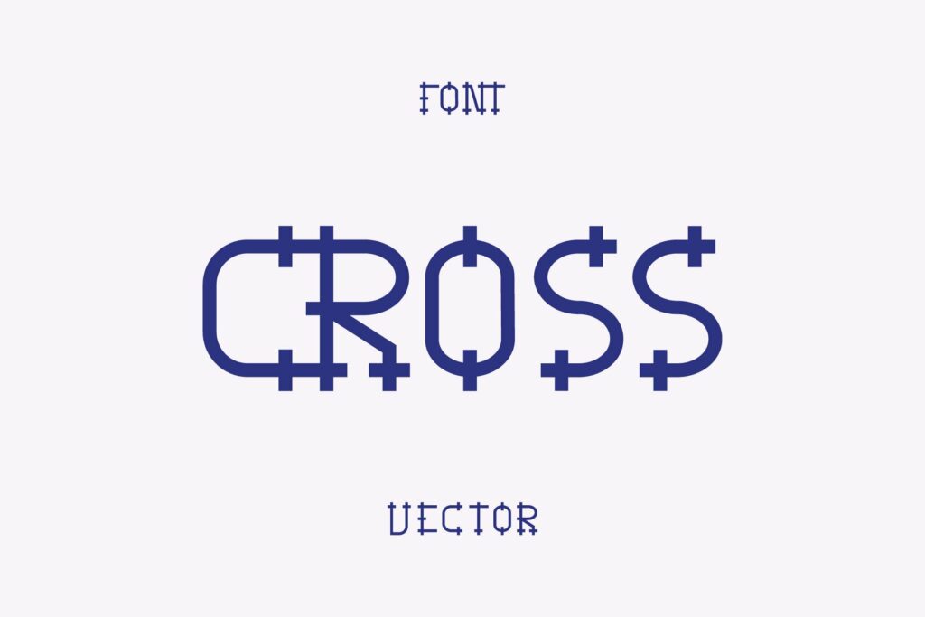 Vector Font. Cross – MasterBundles