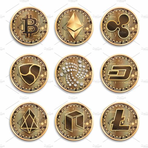 Cryptocurrency set + texture – MasterBundles