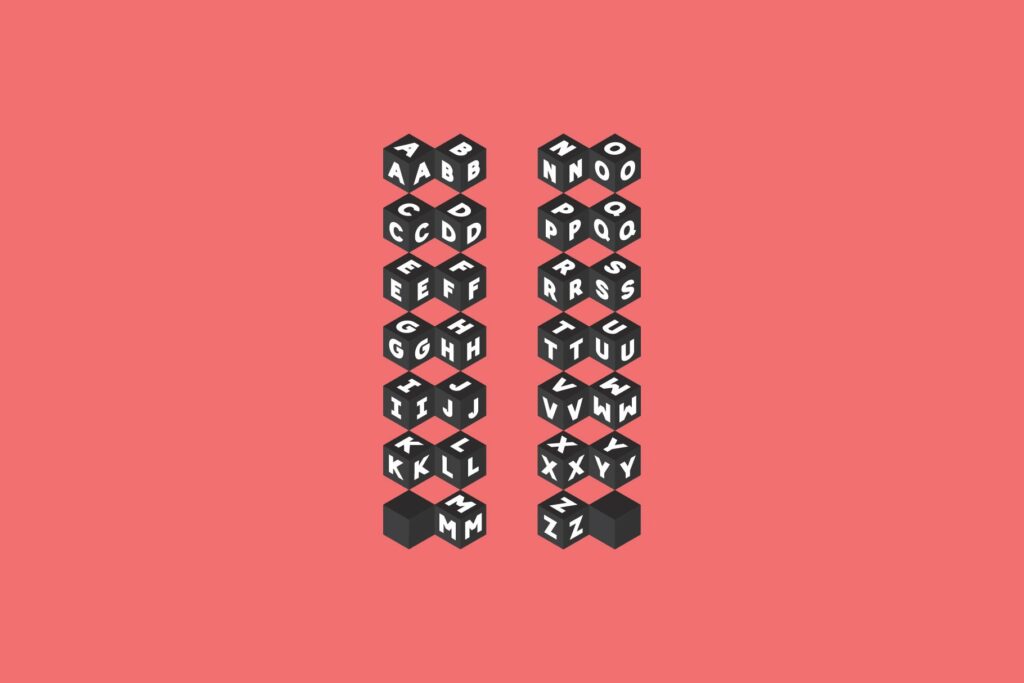 Vector Alphabet. Cube – MasterBundles