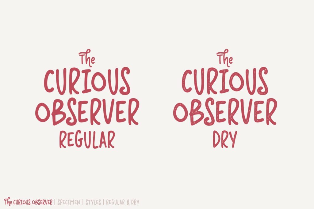 Curious Observer | Regular & Dry – MasterBundles
