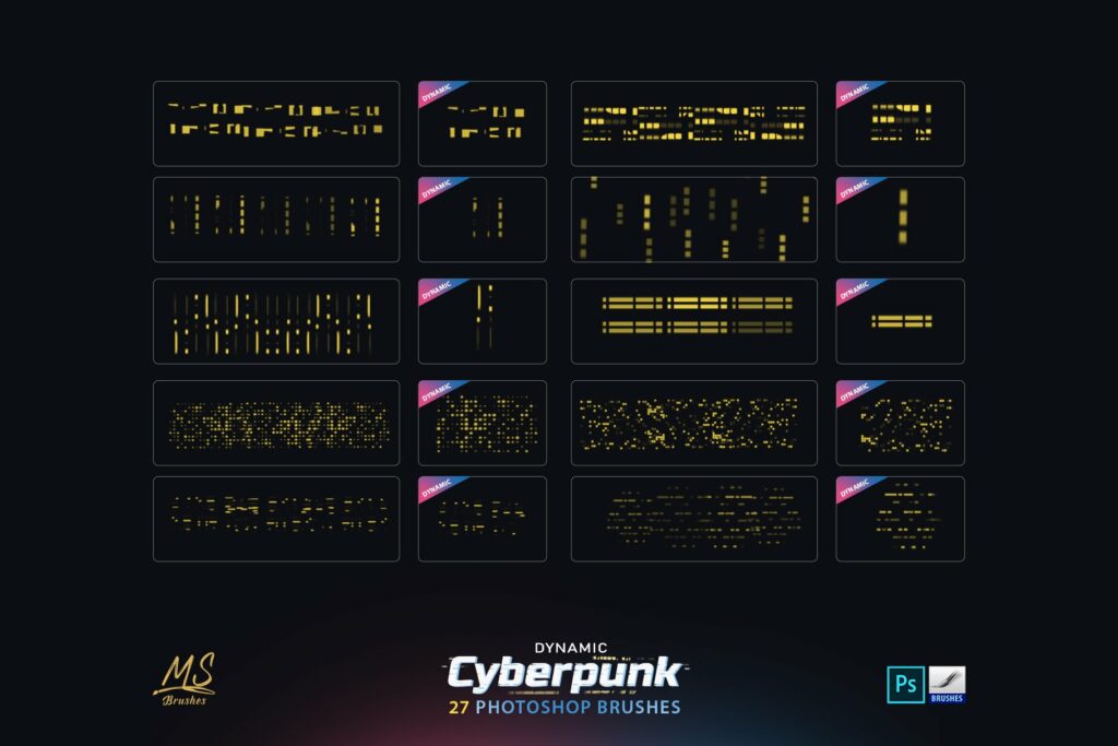 Cyberpunk Photoshop Brushes – MasterBundles