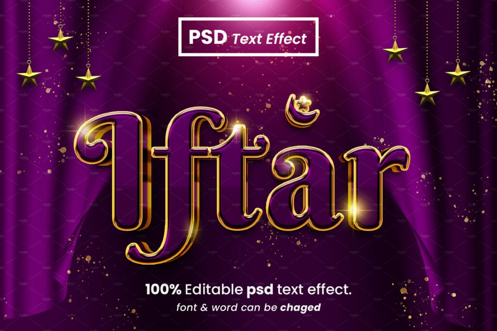 Ramadan Iftar Editable Text Effect – MasterBundles