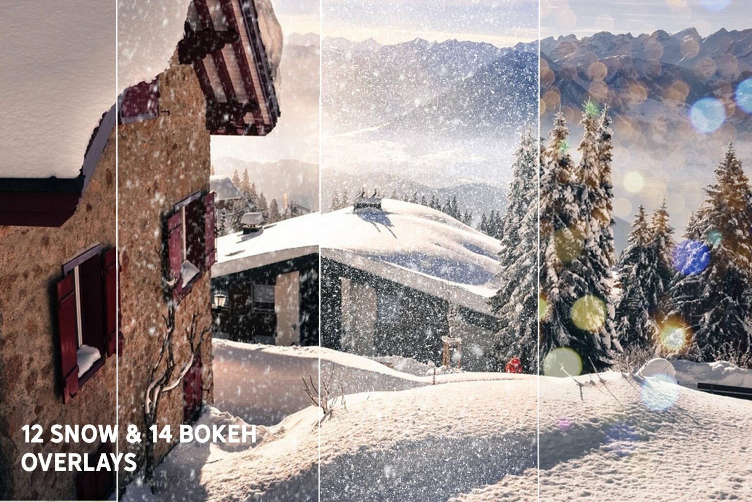 Snow Bokeh Overlays photoshop + Free – MasterBundles